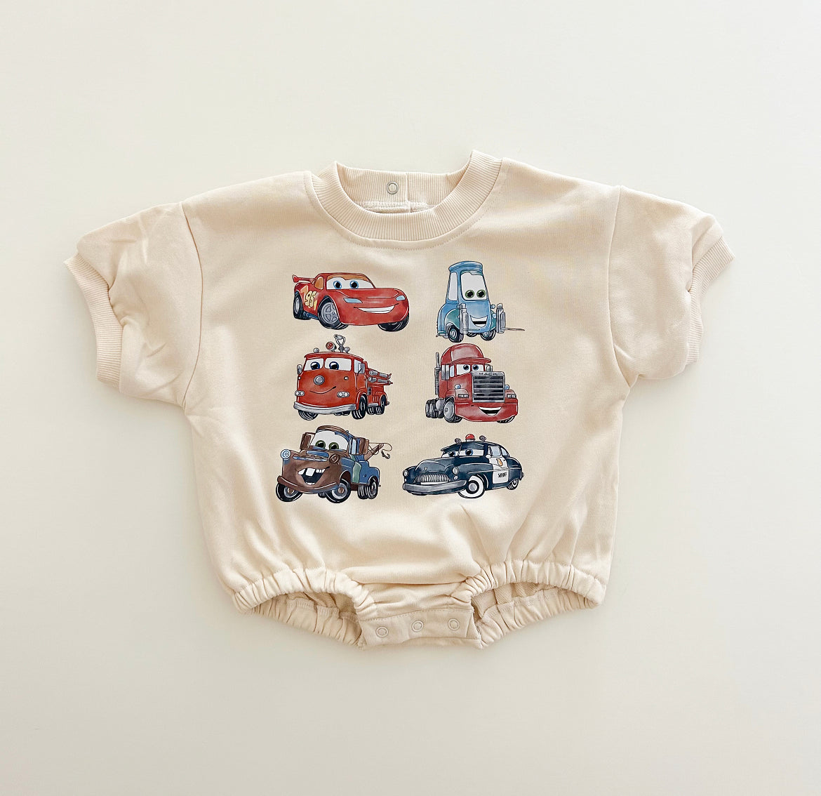 PRE-ORDER Cars romper and shirt – Honeyandcub